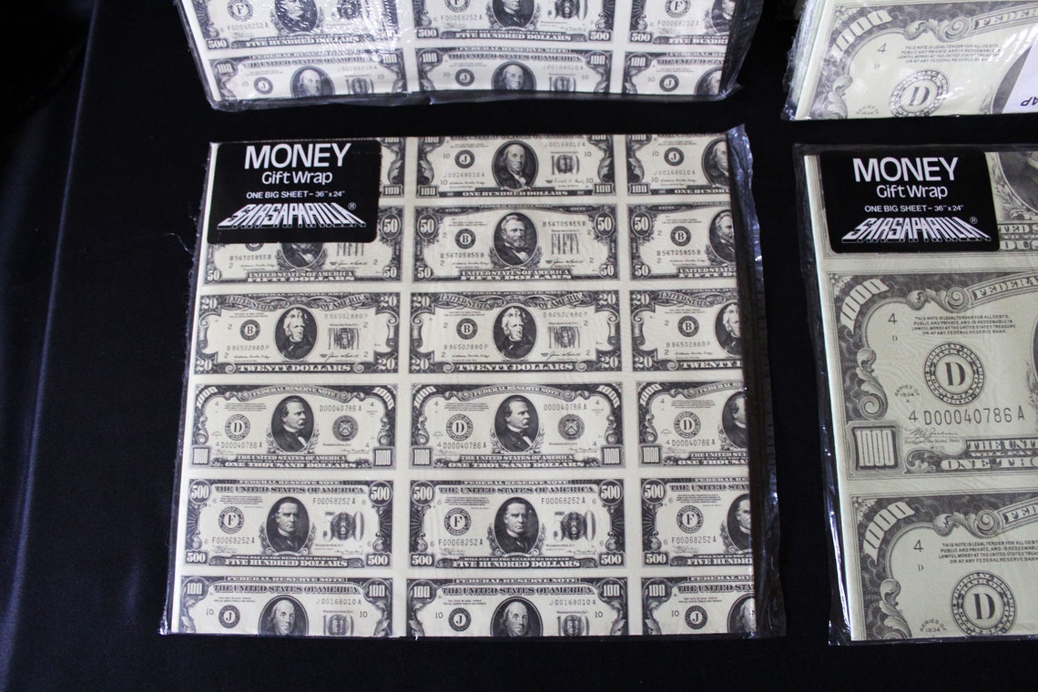 Vintage Money Wrapping Paper Money Gift Wrap Money Paper | Etsy