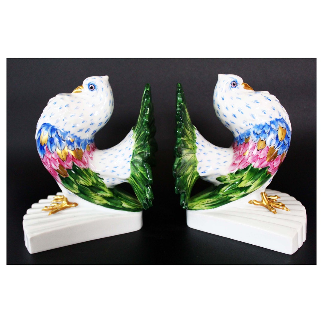 2 Vintage Fine Porcelain Pigeon Sculptures Vista Alegre Portugal, Style ...