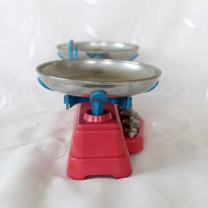 Vintage French Plastic Toy Weighing Scales, Child's Toy, Pretend Play ...