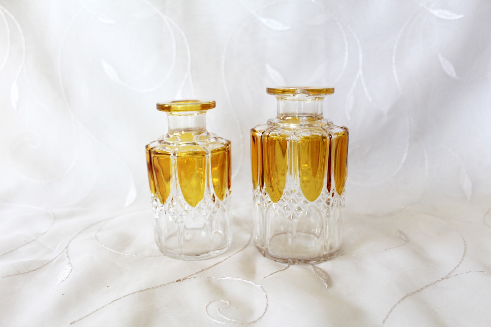 Antique C1908 Perfume Bottle Set With Powder Bowl and Ring - Etsy