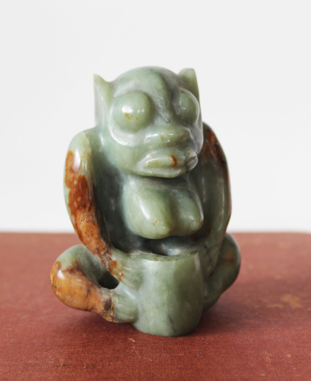 Vintage Small Carved Stone Sculpture, Figurine, Style Chinese Hongshan ...