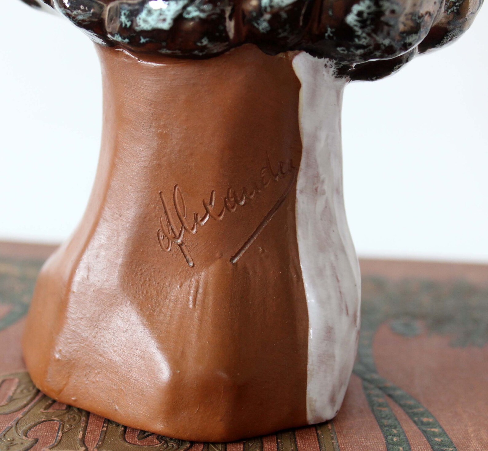 Vintage Circa 1970s Ceramic Sculpture, Lady With Hat, Dark Colored Skin ...