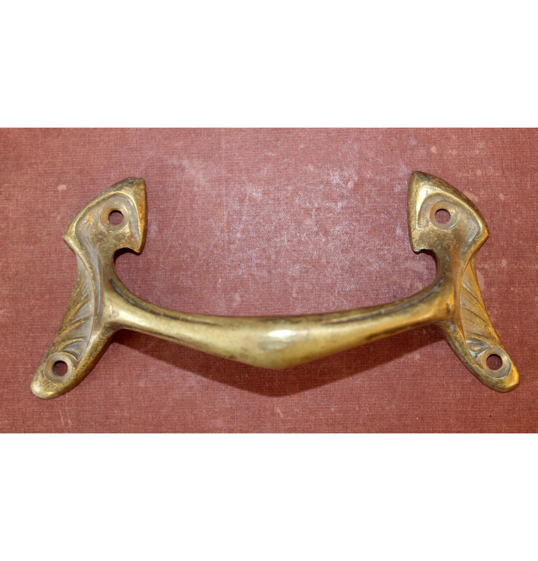 Large Antique Art Nouveau Cast Bronze Handle, Piano Pleyel Handle, Door ...