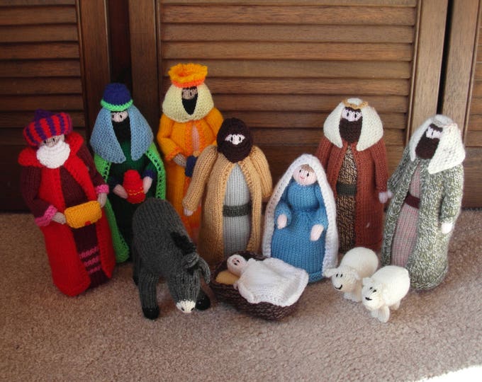 Hand Knitted Christmas Nativity Set - Etsy