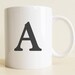 Large Initial Coffee Mug letter Only Monogram Coffee Mug - Etsy