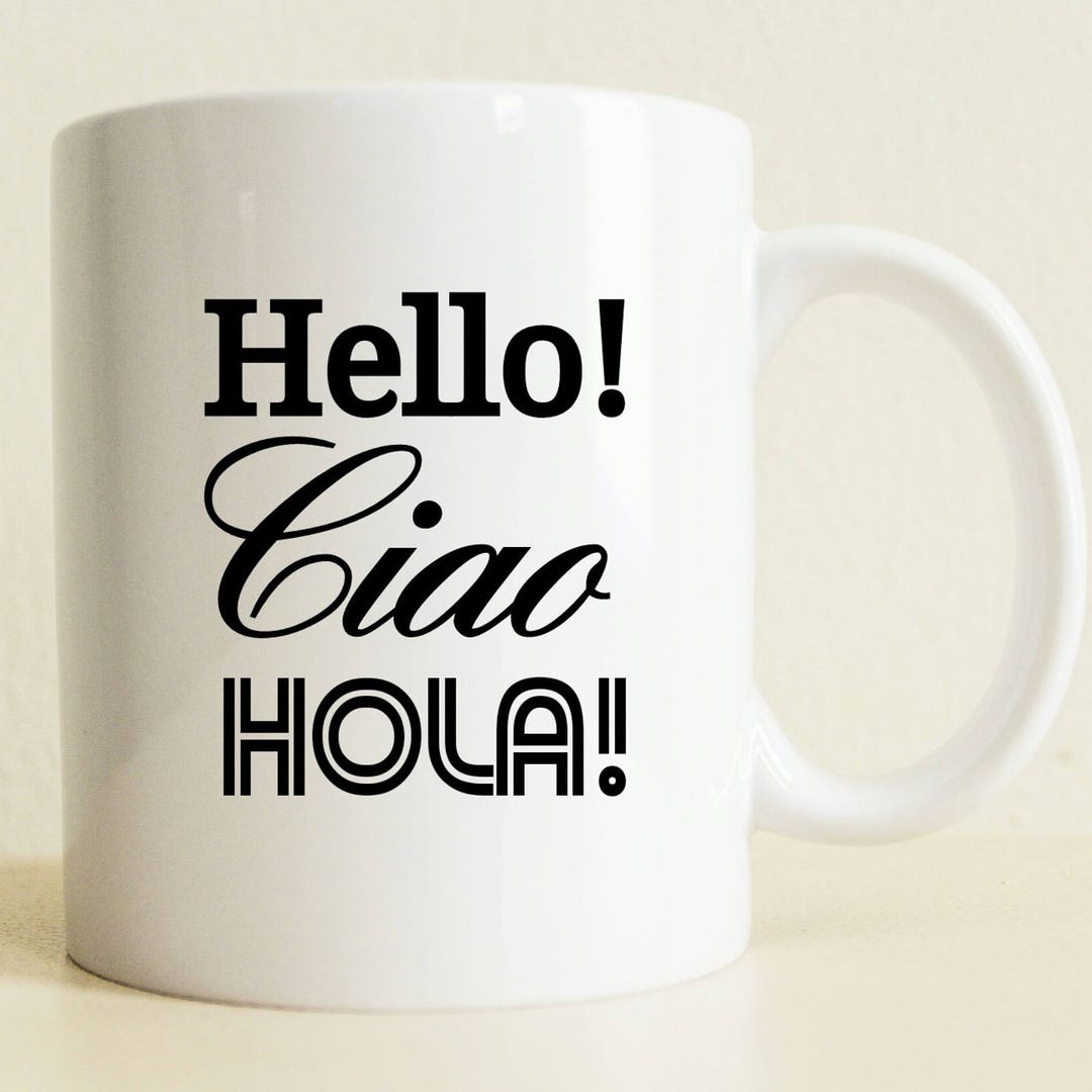 Hello Languages Coffee Mug: Linguist Gift, Teacher Present - Etsy
