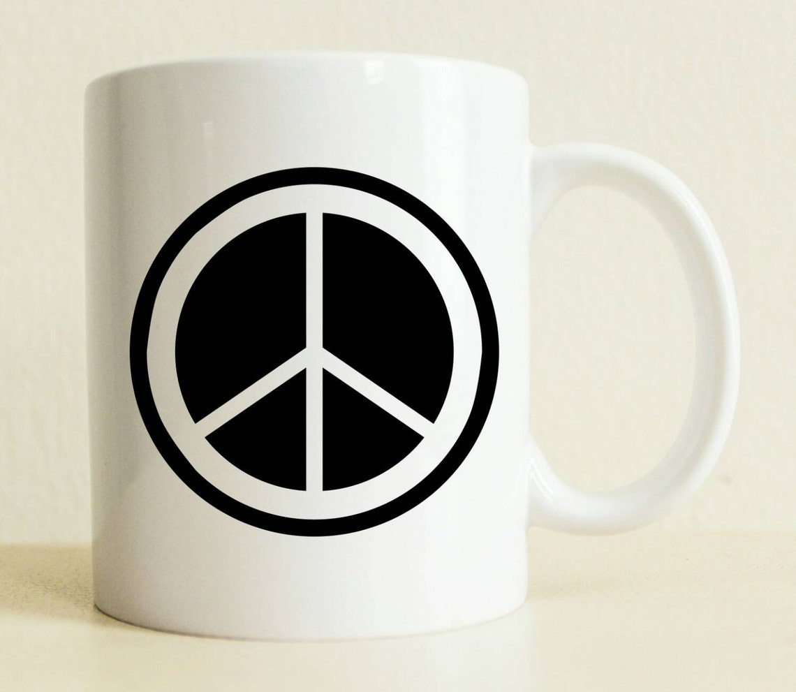 Peace Sign Gift Mug Custom Boyfriend Gift Gift for Her Gift for Him ...