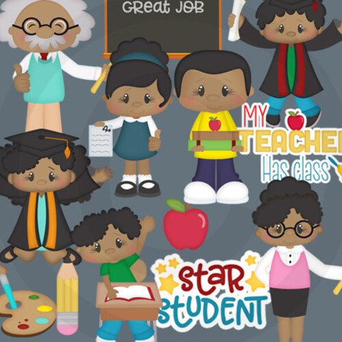 Back to School Clipart School Clipart Commercial Use Kids | Etsy