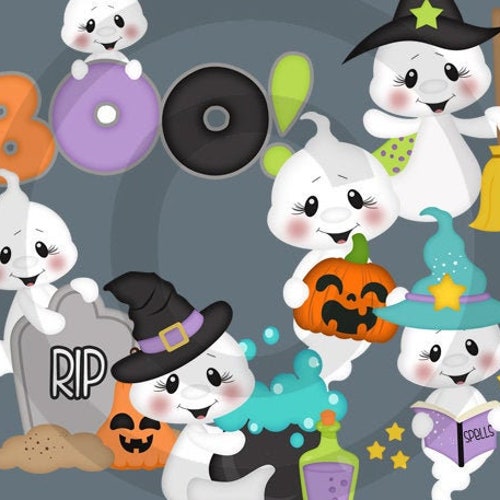 Halloween Ghost Boo Clipart - Etsy