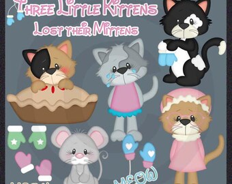 Three Little Kittens - Etsy