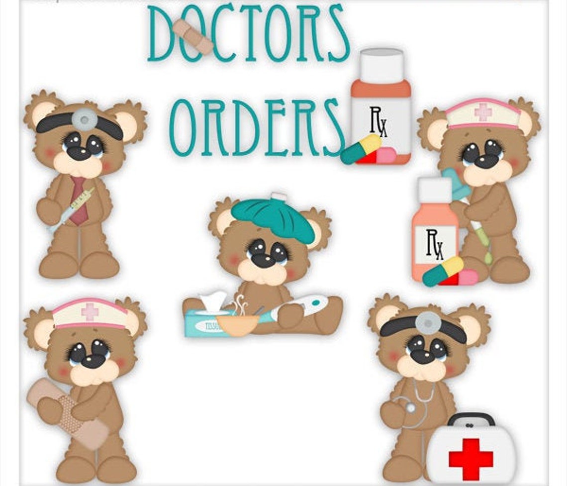Doctors Orders Bears Teddy Bear Medical Get Well Instant - Etsy