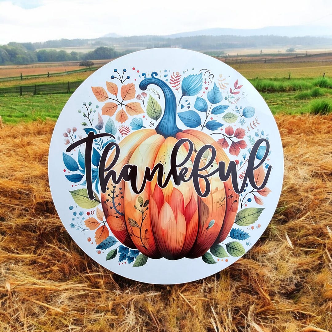 Metal 8 Inch Sign, Thanksgiving Signs, Seasonal Signs, Wreath Signs, - Etsy