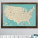 Personalized Teal Dream United States Push Pin Travel Map - USA Travel ...