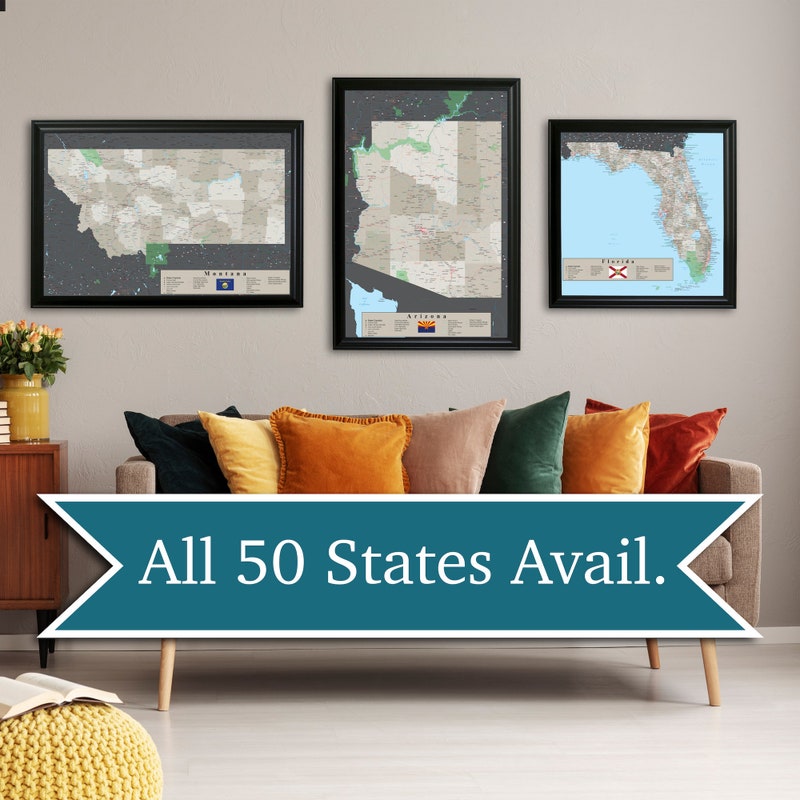 Custom State Map - Etsy