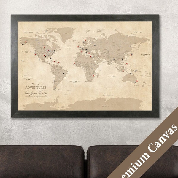 Vintage Travel Map - Etsy