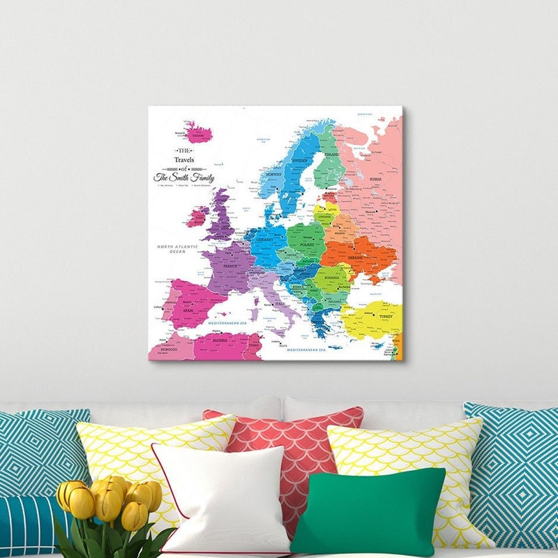 Europe Map - Etsy
