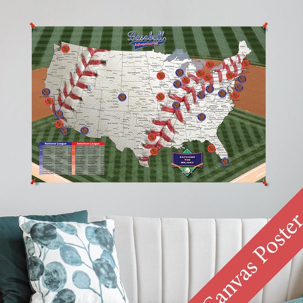 Baseball Park Map - Etsy