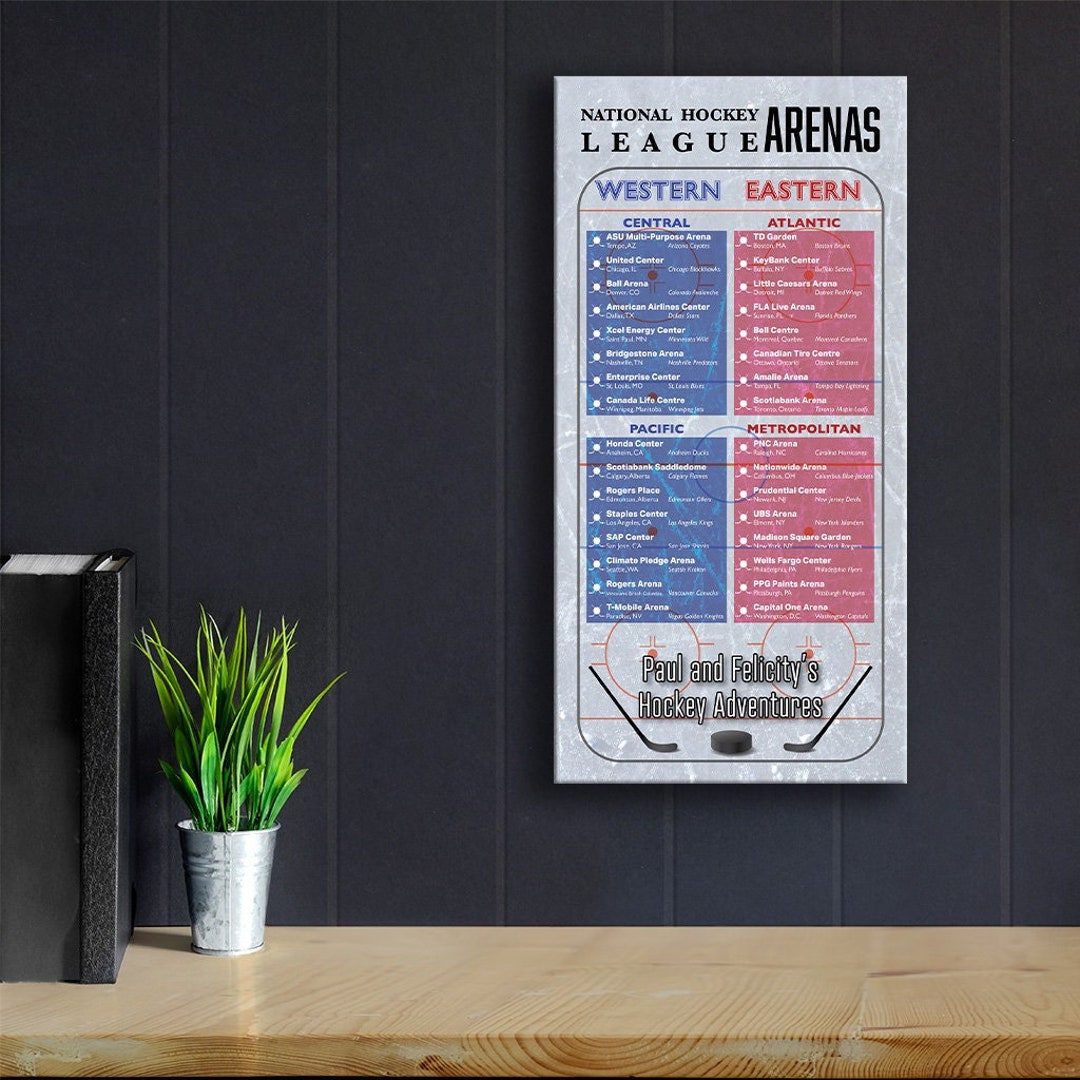 Hockey Arenas Bucket List Tracker - Free Personalization! - Pin Your ...
