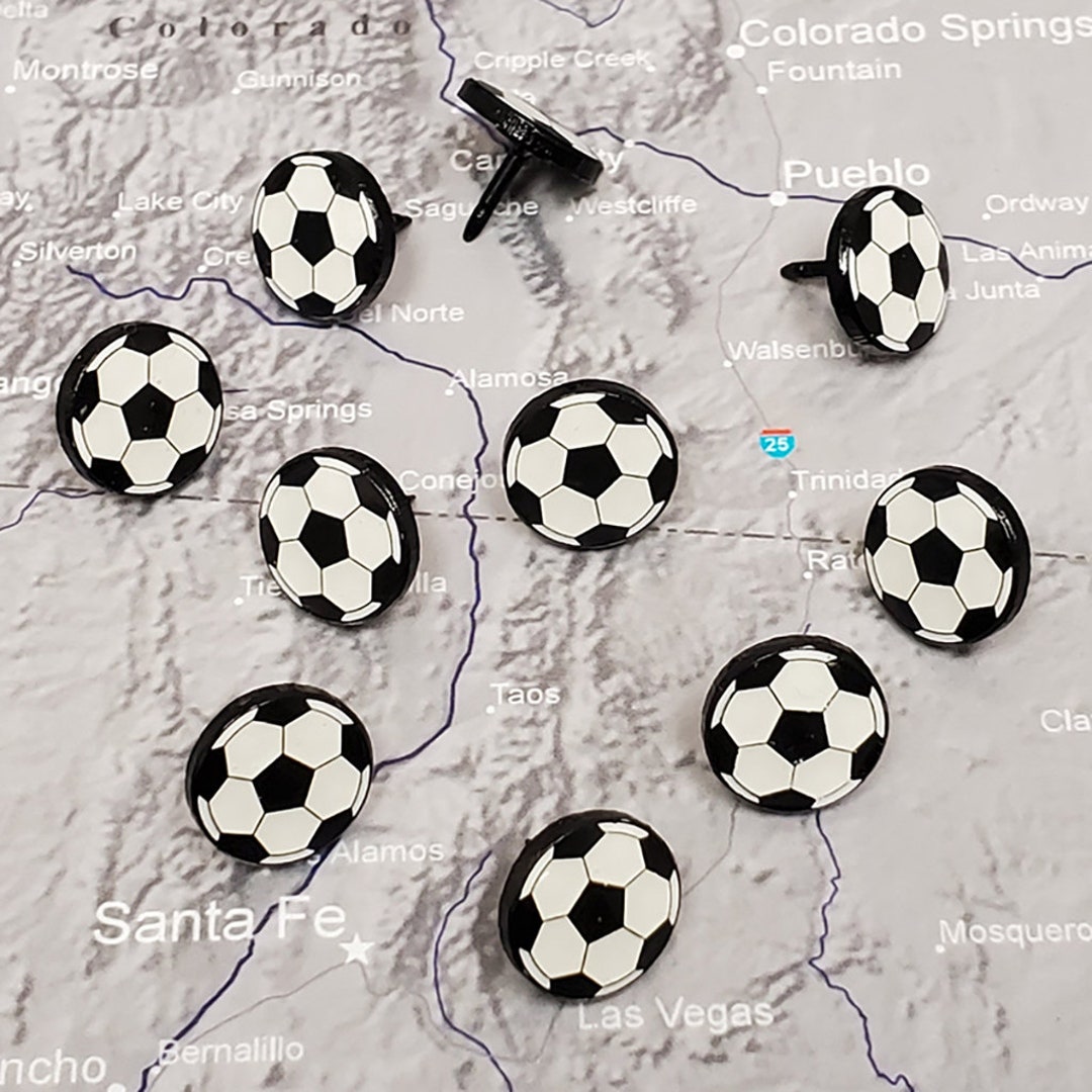 Soccer Balls - Novelty Pins - Custom Soccer Ball Pins - Thumb Tacks ...