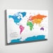 GALLERY WRAPPED Personalized Canvas Map Colorful World Map - Etsy