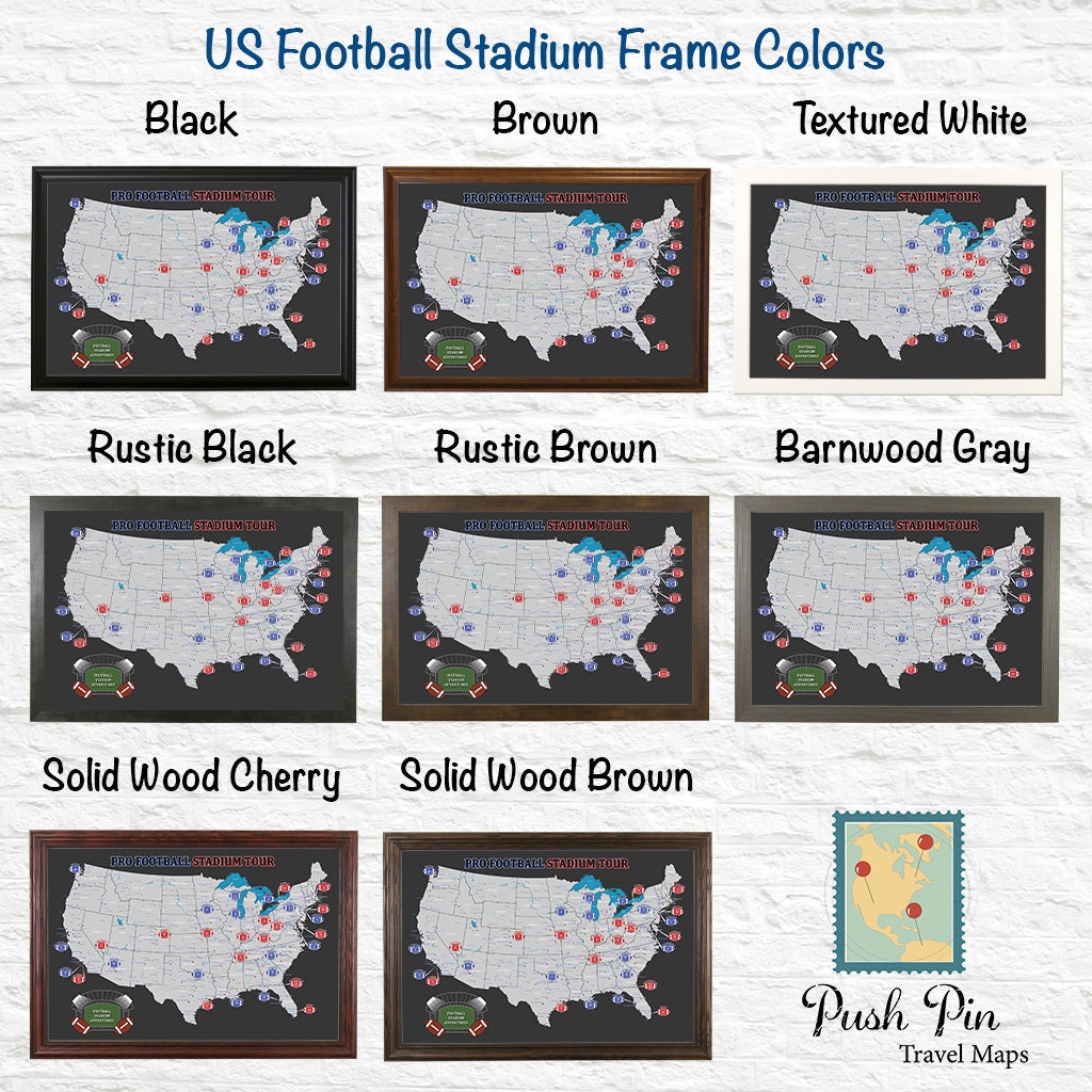 Personalized Neutral Football Stadium Map Pro Football Map | Etsy