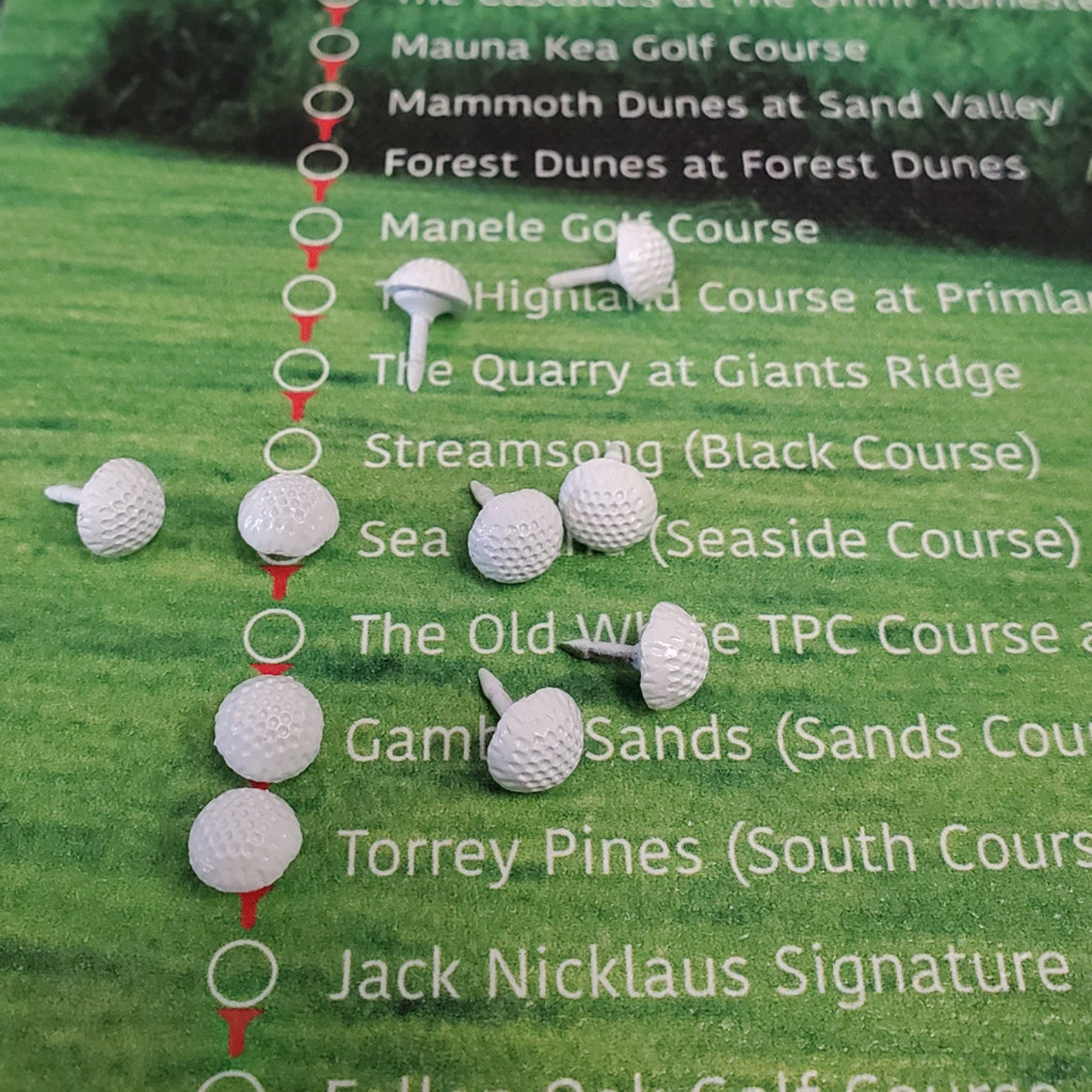 Golf Ball Push Pins Novelty Pins Custom Golf Ball Pins - Etsy