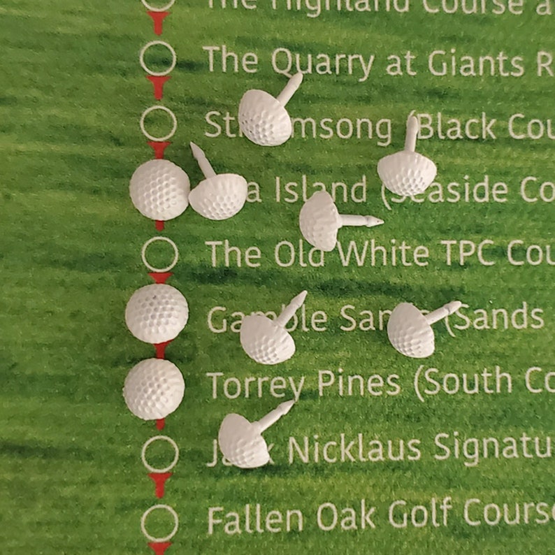 Golf Ball Push Pins Novelty Pins Custom Golf Ball Pins - Etsy