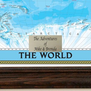 Personalized Classic World Push Pin Travel Map With Pins and - Etsy