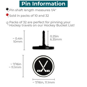 Hockey Puck Pins - Specialty Hockey Puck Pins - Memo Board Pins ...
