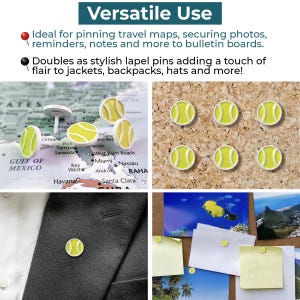 Tennis Ball Push Pins - Set of 10 or 32 - Etsy