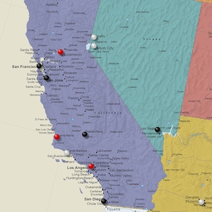 CANVAS Personalized Tan Oceans USA Travel Map - Map for Travelers ...