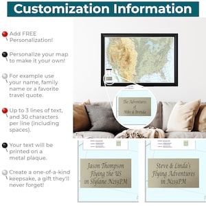Personalized Pilot's USA VFR Map - Aviator's Map - Chart Your Flights ...