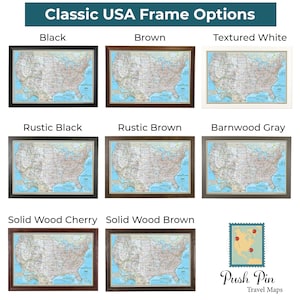 Personalized Classic US Travel Map - Framed and Ready to Hang - Travel ...