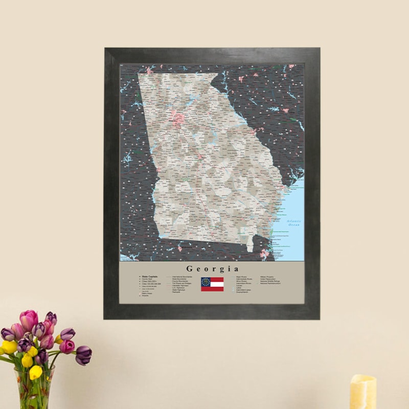 Push Pin Map - Etsy
