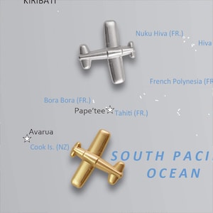 Propeller Airplane Push Pins - Silver & Gold Metal Airplane Pins - Etsy