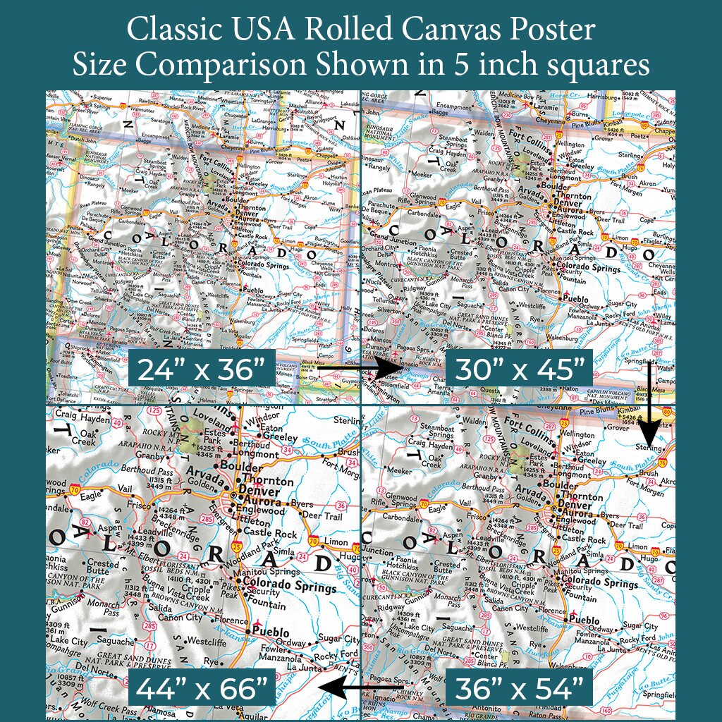 Canvas Map Poster Classic USA Push Pin Travel Map Kit With 150 | Etsy