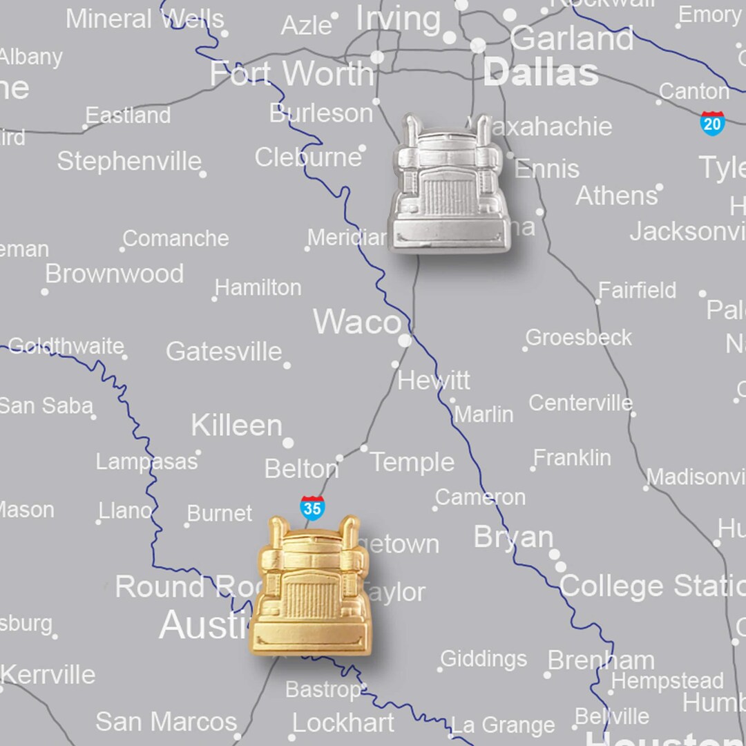 Semi-truck Push Pins - Gold & Silver Metal Semi-truck Pins - Etsy