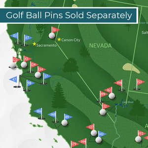 Personalized Golf Courses Tracking Map - Map of Top 200 Golf Courses in ...