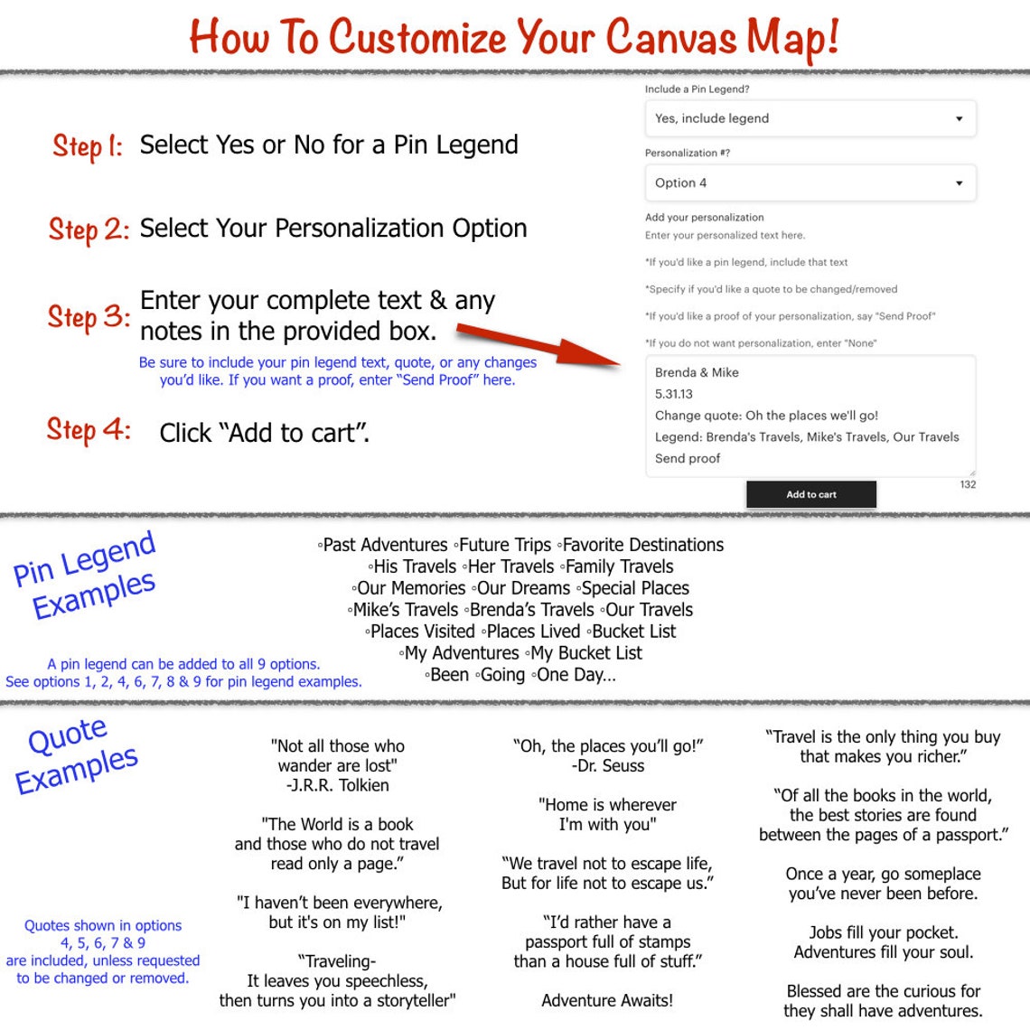 Large 3 Panel Personalized Canvas Map Earth Toned World Map | Etsy