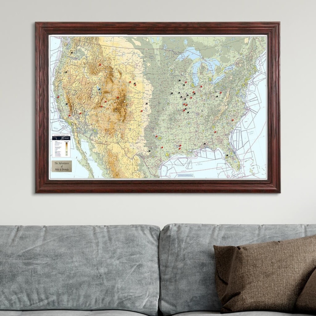Personalized Pilot's USA VFR Map - Aviator's Map - Chart Your Flights ...