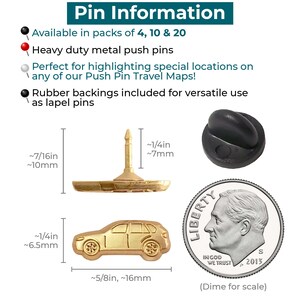 Car Push Pins - Silver & Gold Car Pins - Etsy