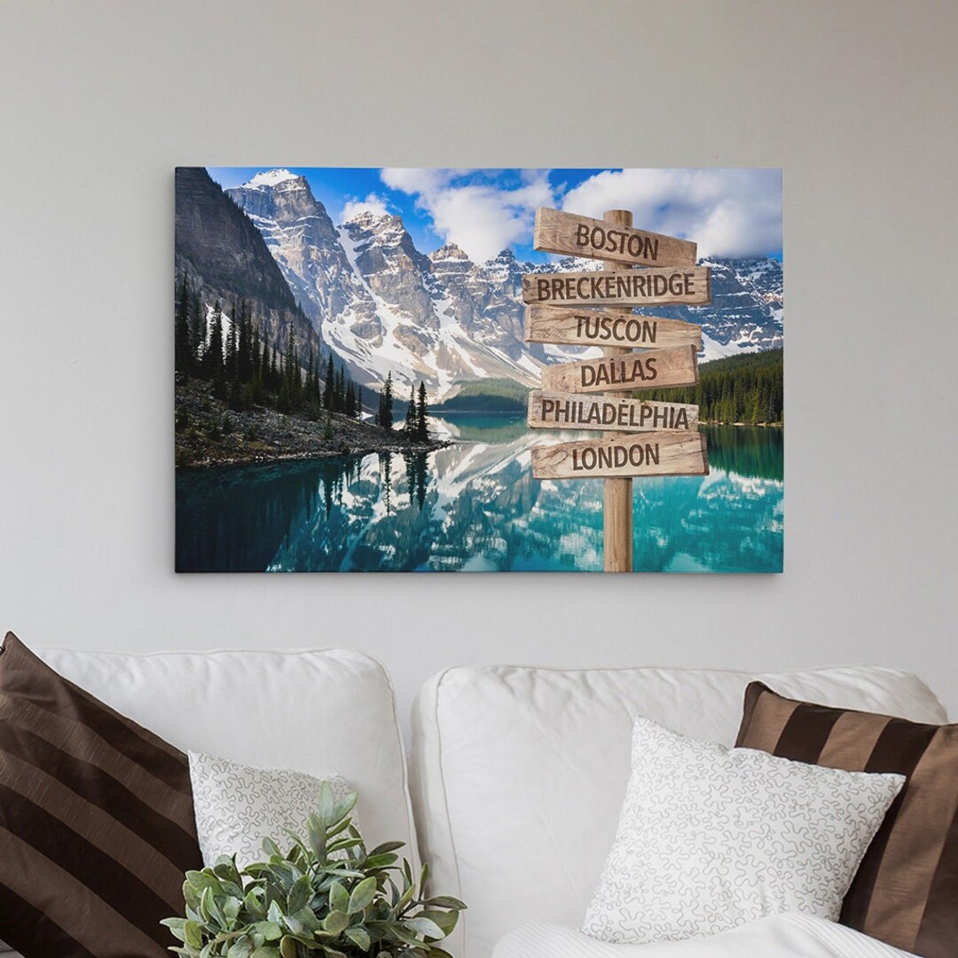 Lake Louise Banff National Park Travel Sign Art - 24"x36" & 30"x45 ...