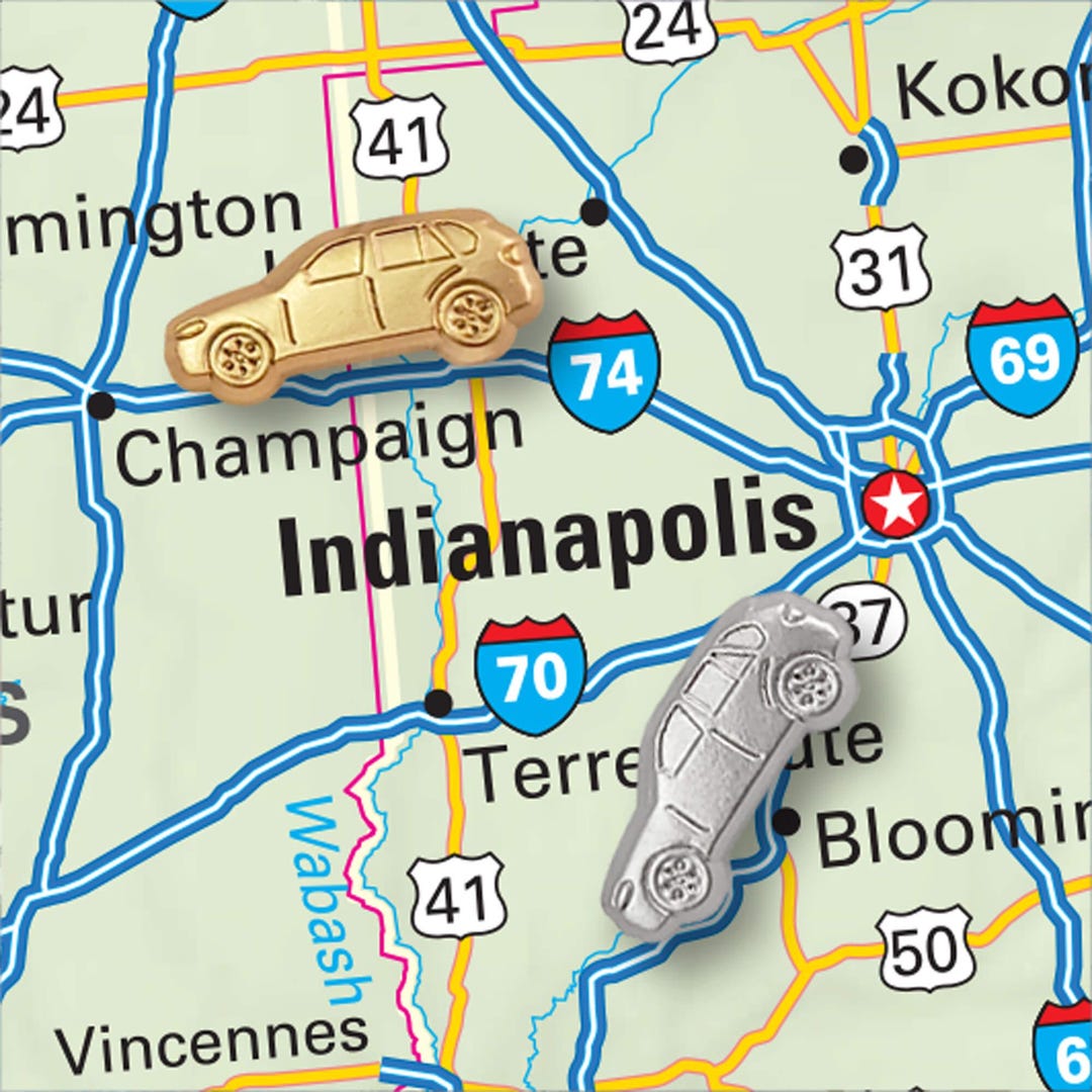 Car Push Pins - Silver & Gold Car Pins - Etsy