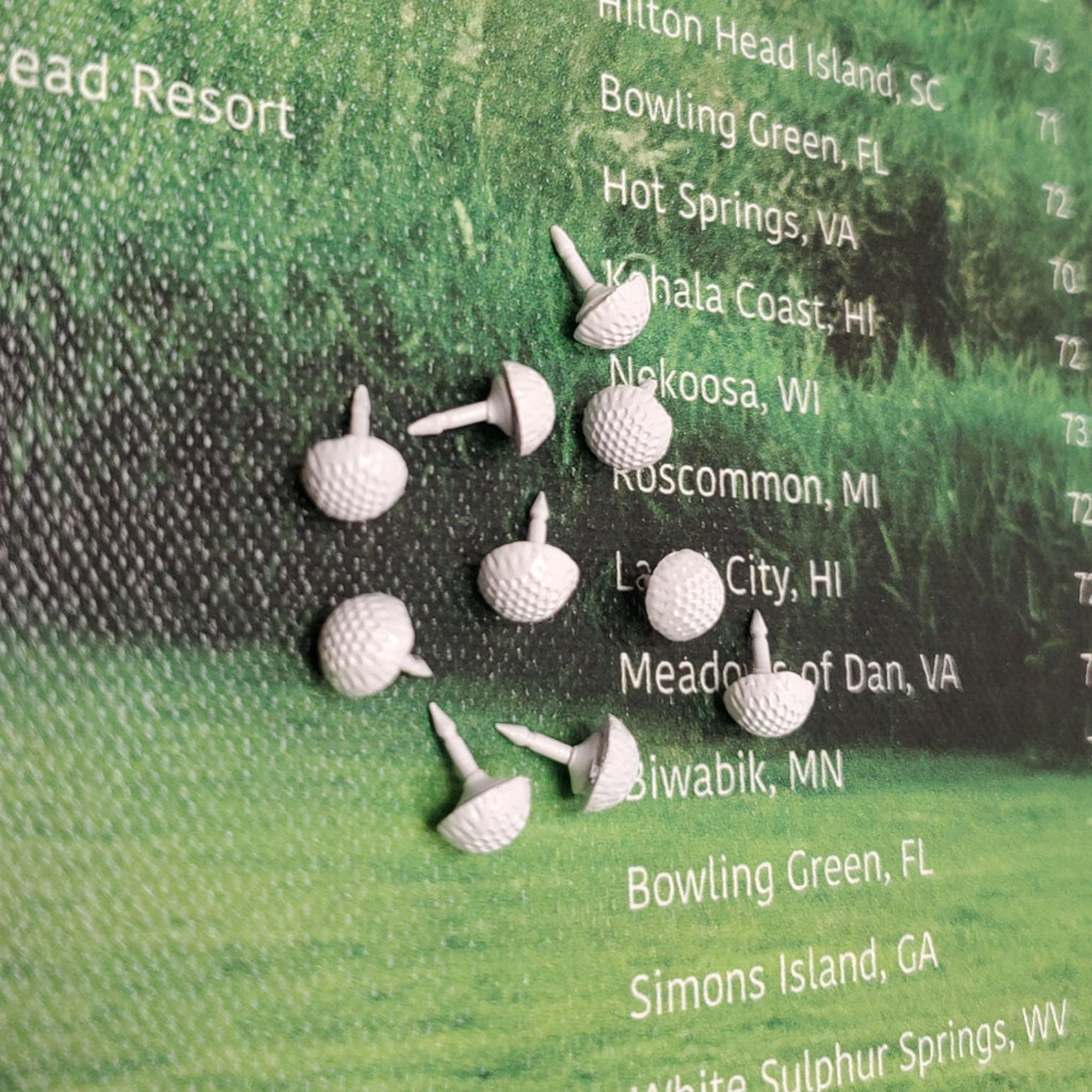 Golf Ball Push Pins Novelty Pins Custom Golf Ball Pins - Etsy