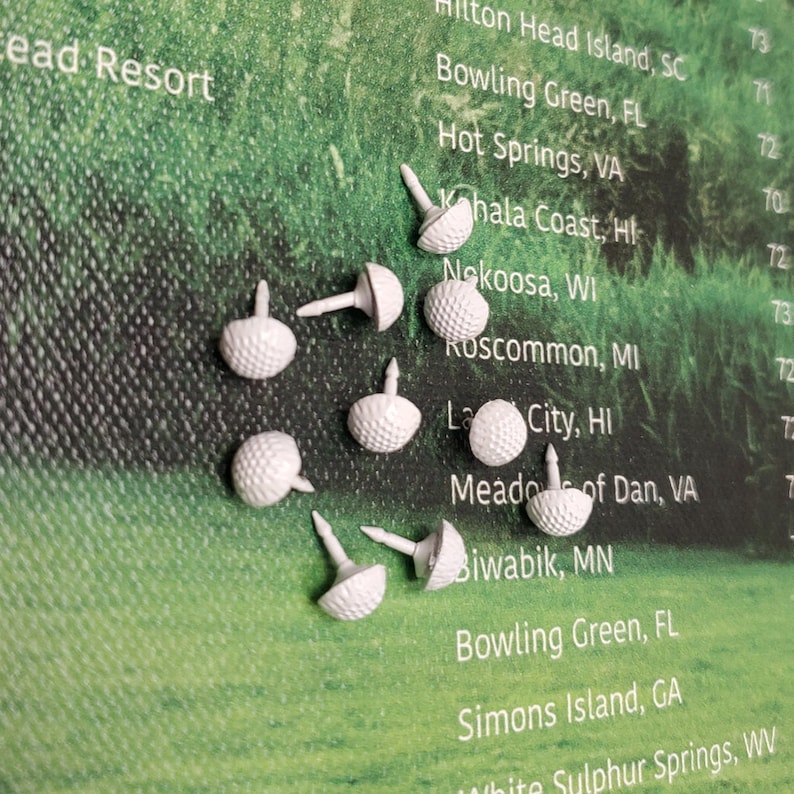 Golf Ball Push Pins Novelty Pins Custom Golf Ball Pins - Etsy