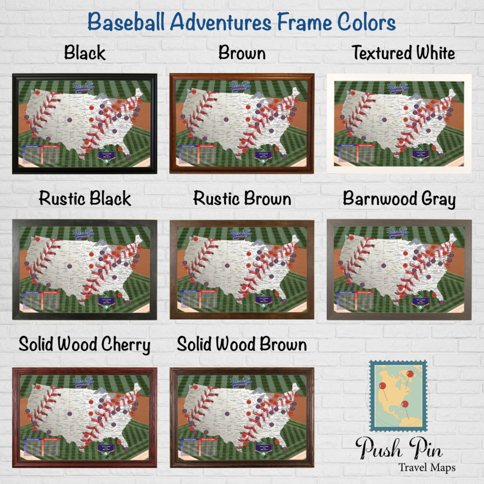 Personalized Baseball Adventures Travel Map Baseball Stadium - Etsy