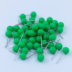 Round Map Pins - 15 Colors Available - Set of 50 - Round Push Pins - Etsy
