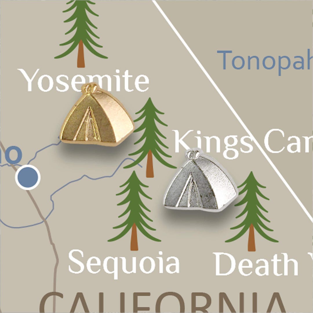 Tent Push Pins - Silver & Gold Camping Tent Pins - Etsy