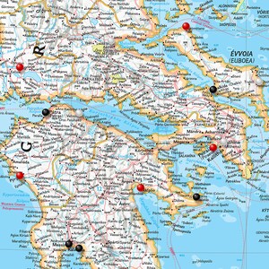 Personalized Classic Greece Push Pin Travel Map - 27"x33.75" - Greece ...