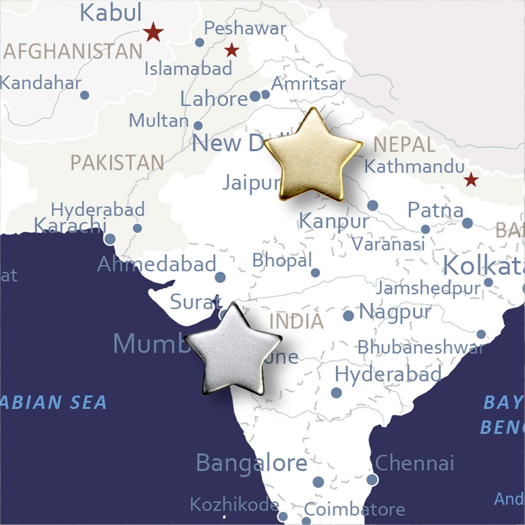 Big Star Push Pins - Silver & Gold Star Pins - Etsy